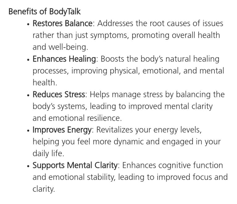 Body Talk - NZ Bodytalk Alliance